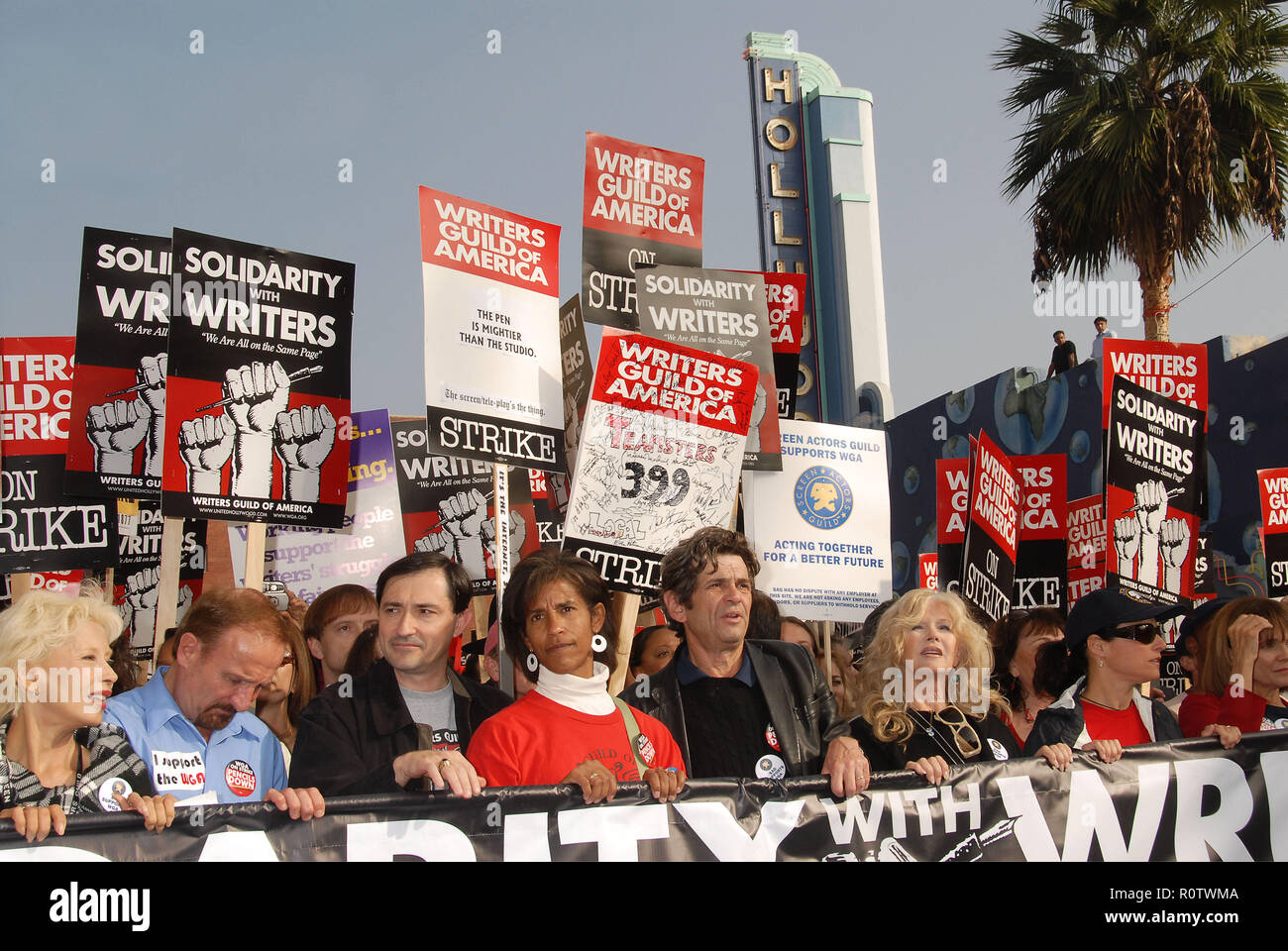 WGA ( Writer Guild Association ) Strike on Hollywood Blvd in Los ...