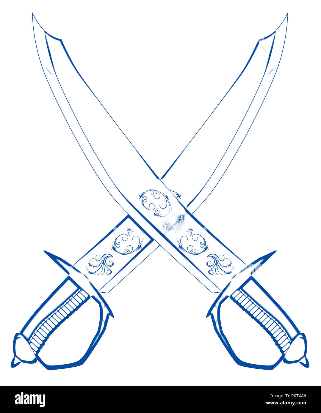 Cutlass in outline Cut Out Stock Images & Pictures - Alamy