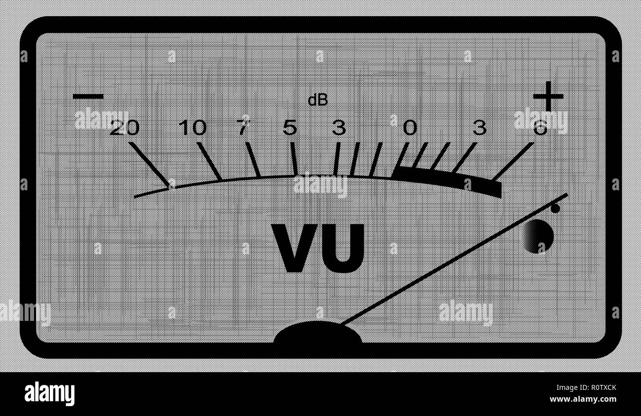 Sound measurement decibel meter Black and White Stock Photos & Images ...