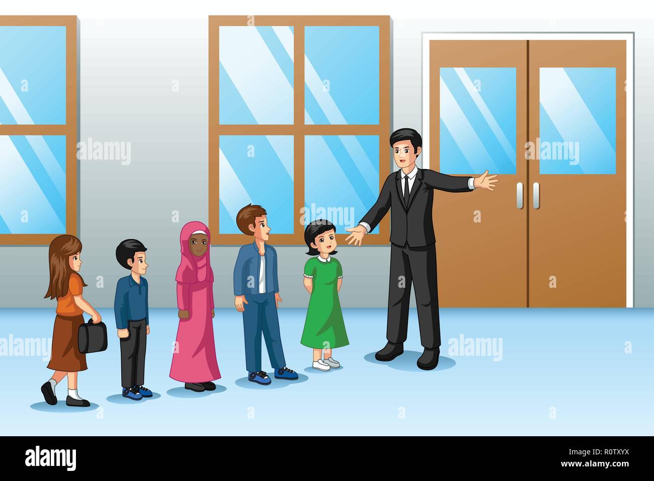 Kids Lining Up Clipart Kids Lining Up Clipart