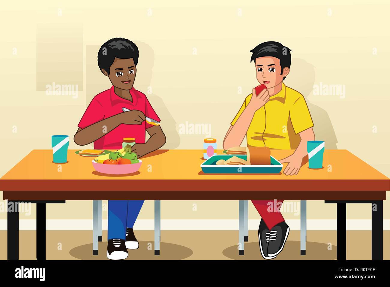 Teens healthy eating Stock Vector Images - Alamy