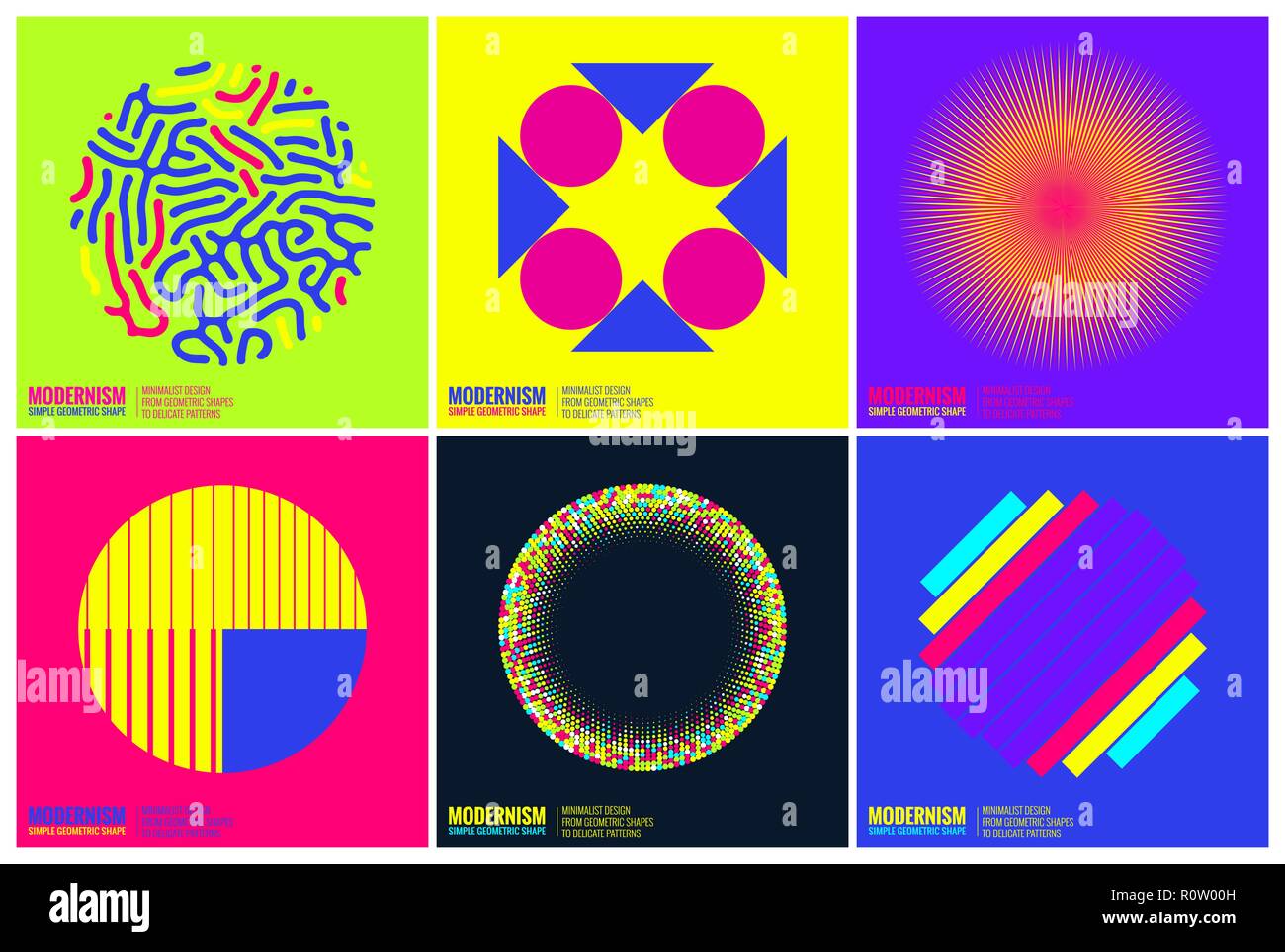 Simplicity Geometric Design Set Clean Lines and Forms Stock Vector ...