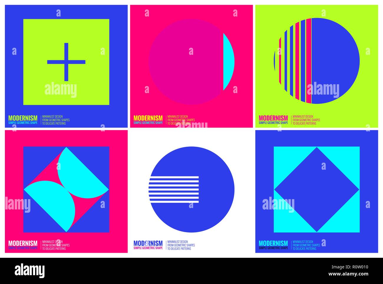 Simplicity Geometric Design Set Clean Lines and Forms Stock Vector ...