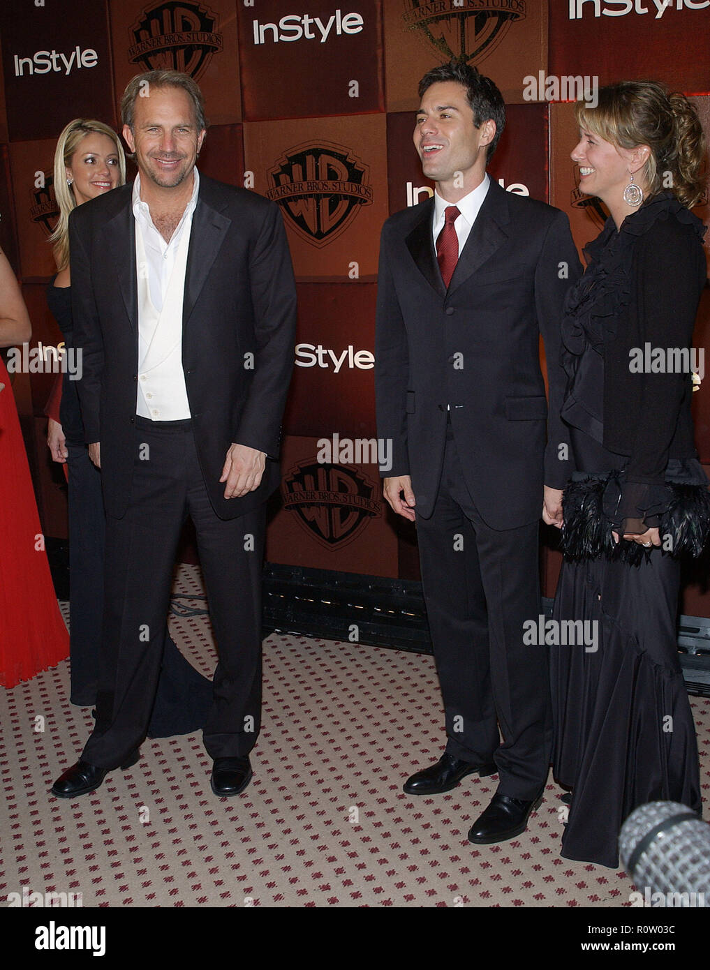 Kevin Costner and Eric McCormack arriving at the Golden Globes after ...