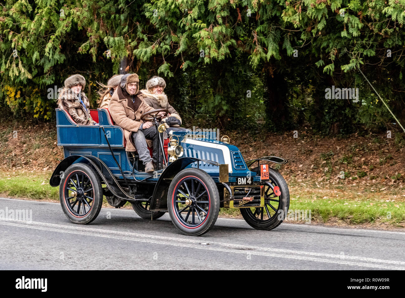 Veteran cars pass through Staplefield whilst taking part in the annual ...