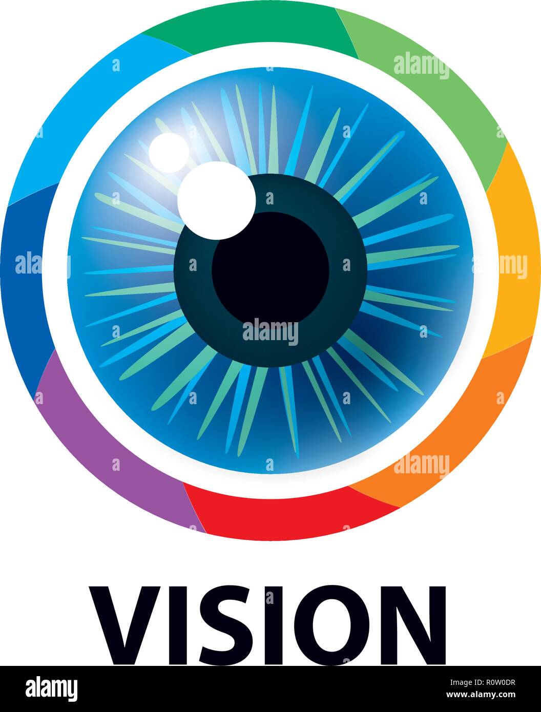 Sign in the shape of the eye. Vector illustration of the icon Stock ...