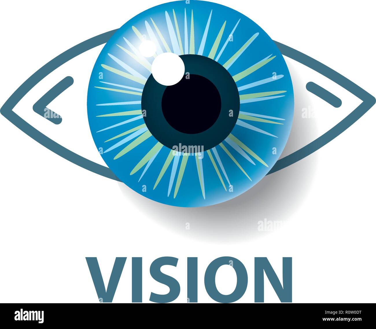 Sign in the shape of the eye. Vector illustration of the icon Stock ...