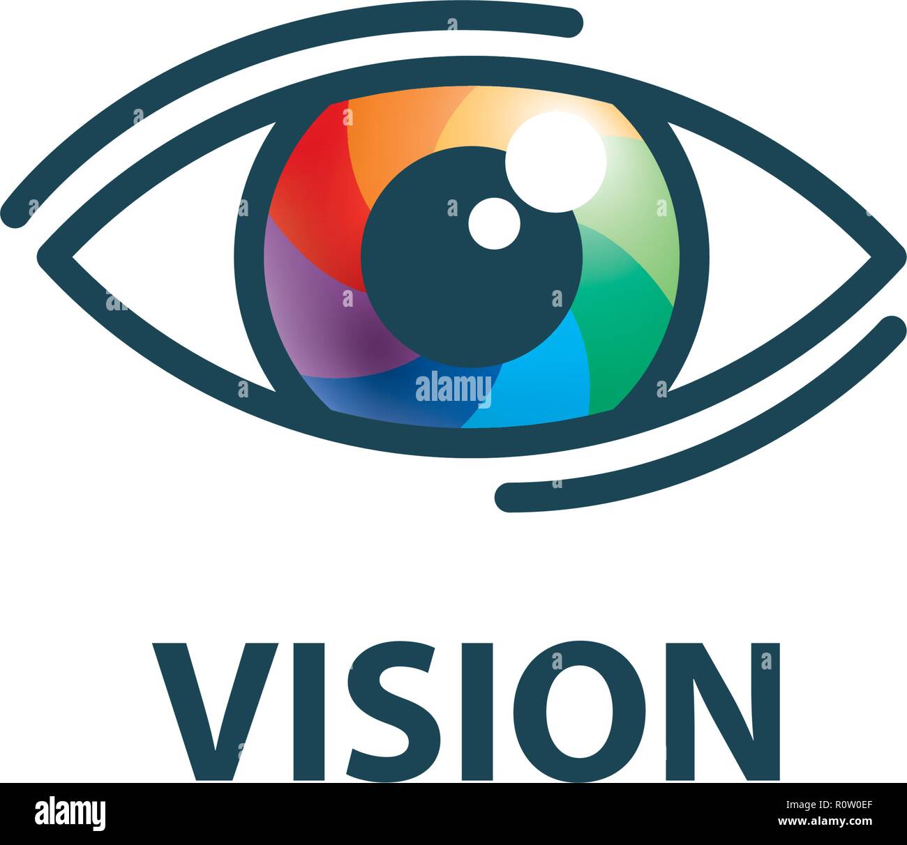 Sign in the shape of the eye. Vector illustration of the icon Stock ...