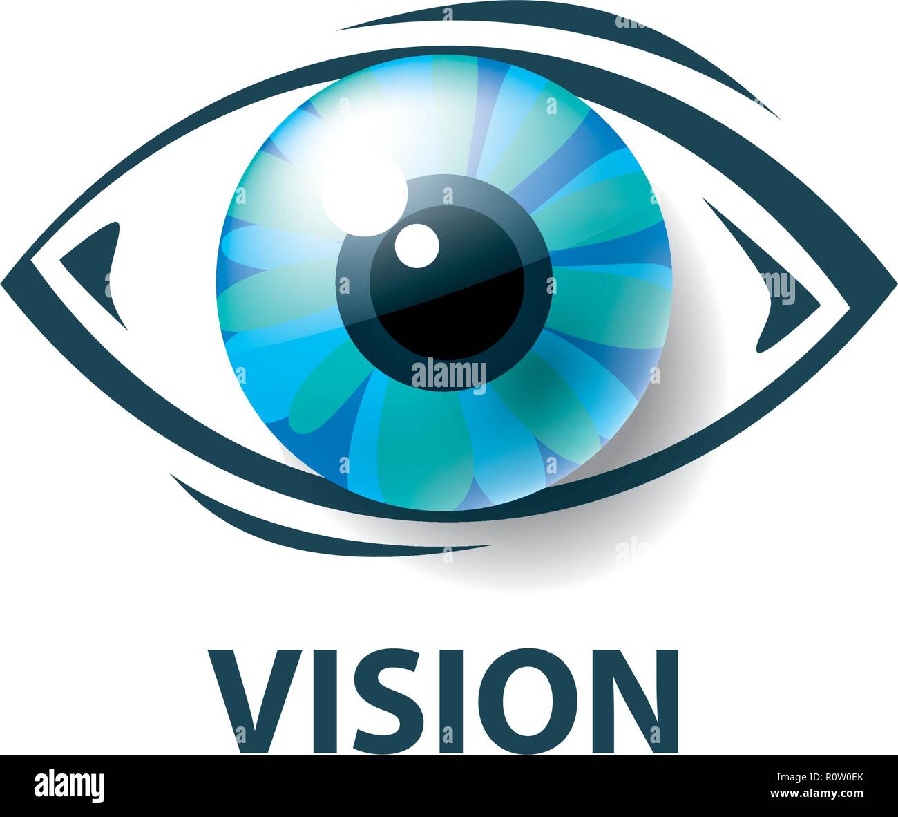 Sign in the shape of the eye. Vector illustration of the icon Stock ...