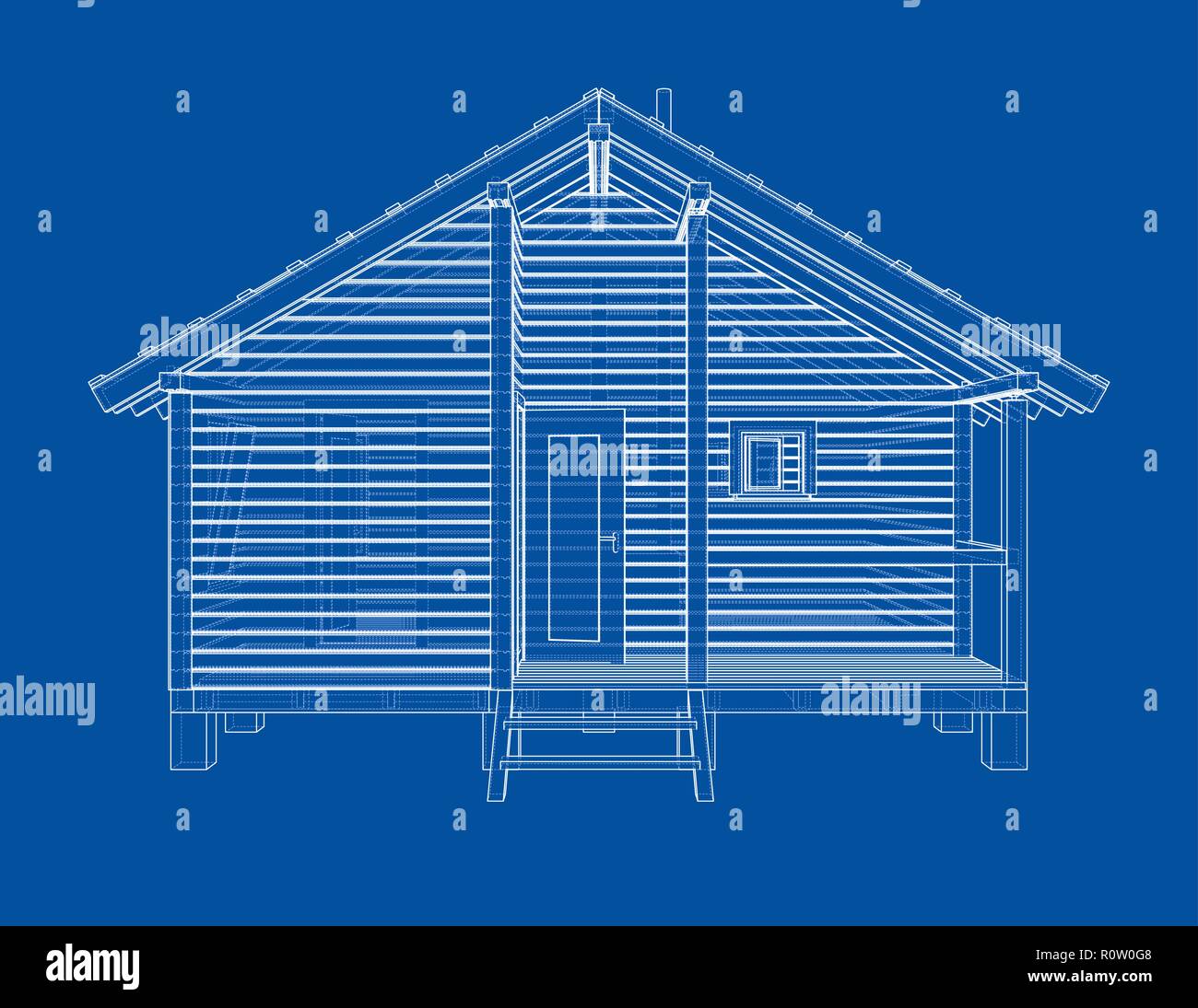 Sketch of small house. Vector rendering of 3d Stock Vector Image & Art ...