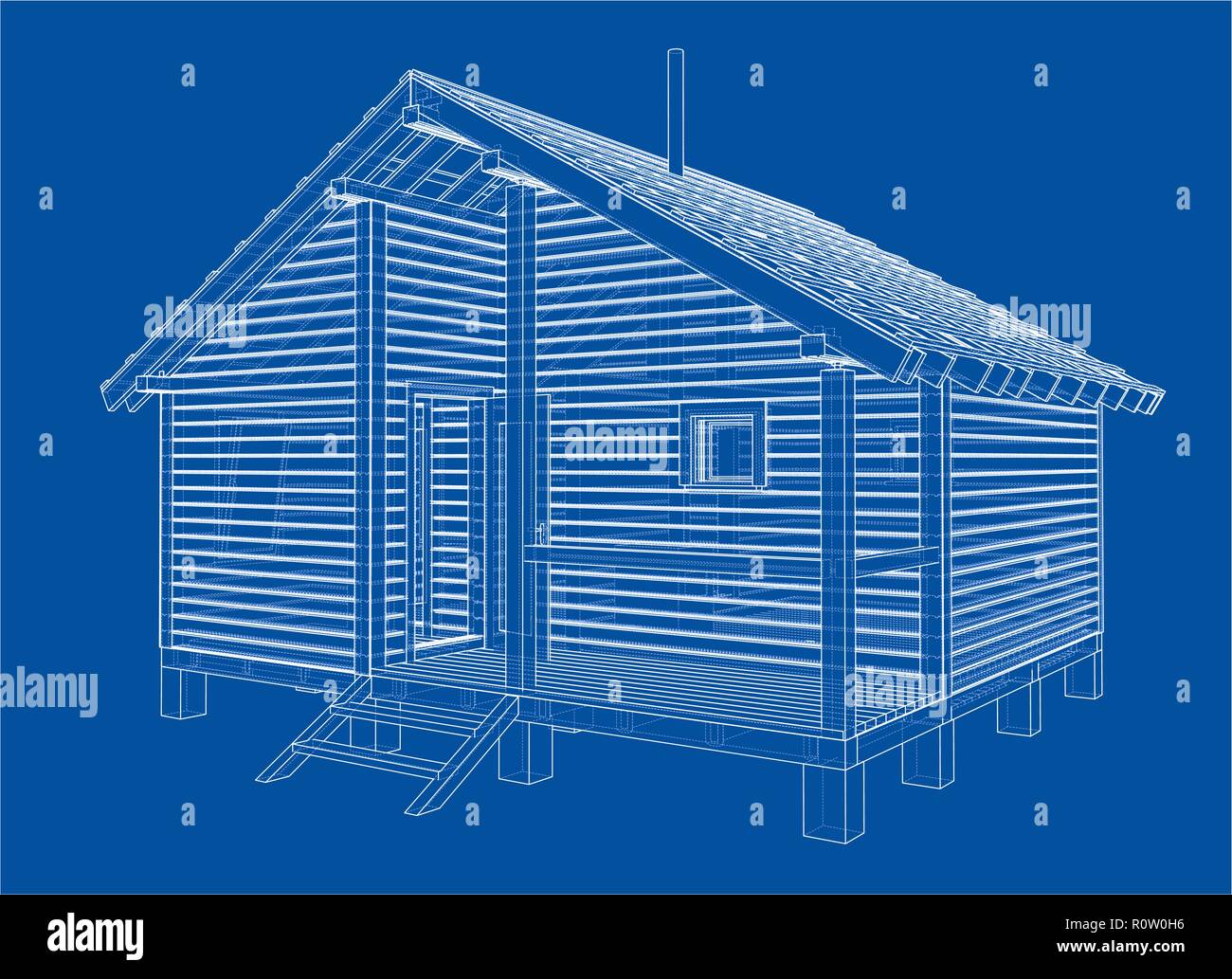 Sketch of small house. Vector rendering of 3d Stock Vector Image & Art ...