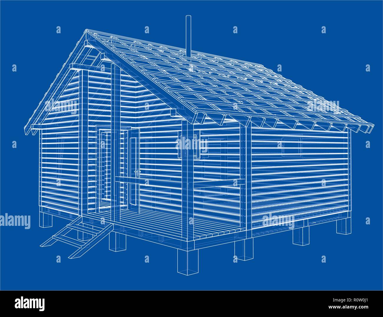Sketch of small house. Vector rendering of 3d Stock Vector Image & Art ...
