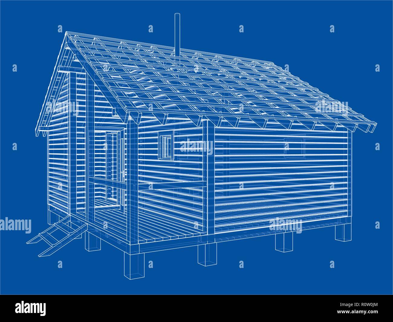 House floor plan 3d model Stock Vector Images - Alamy
