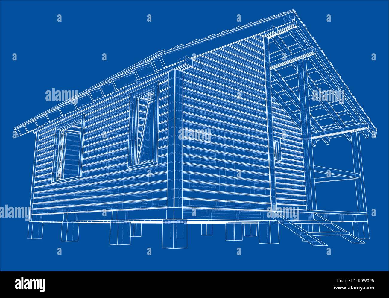 Sketch of small house. Vector rendering of 3d Stock Vector Image & Art ...