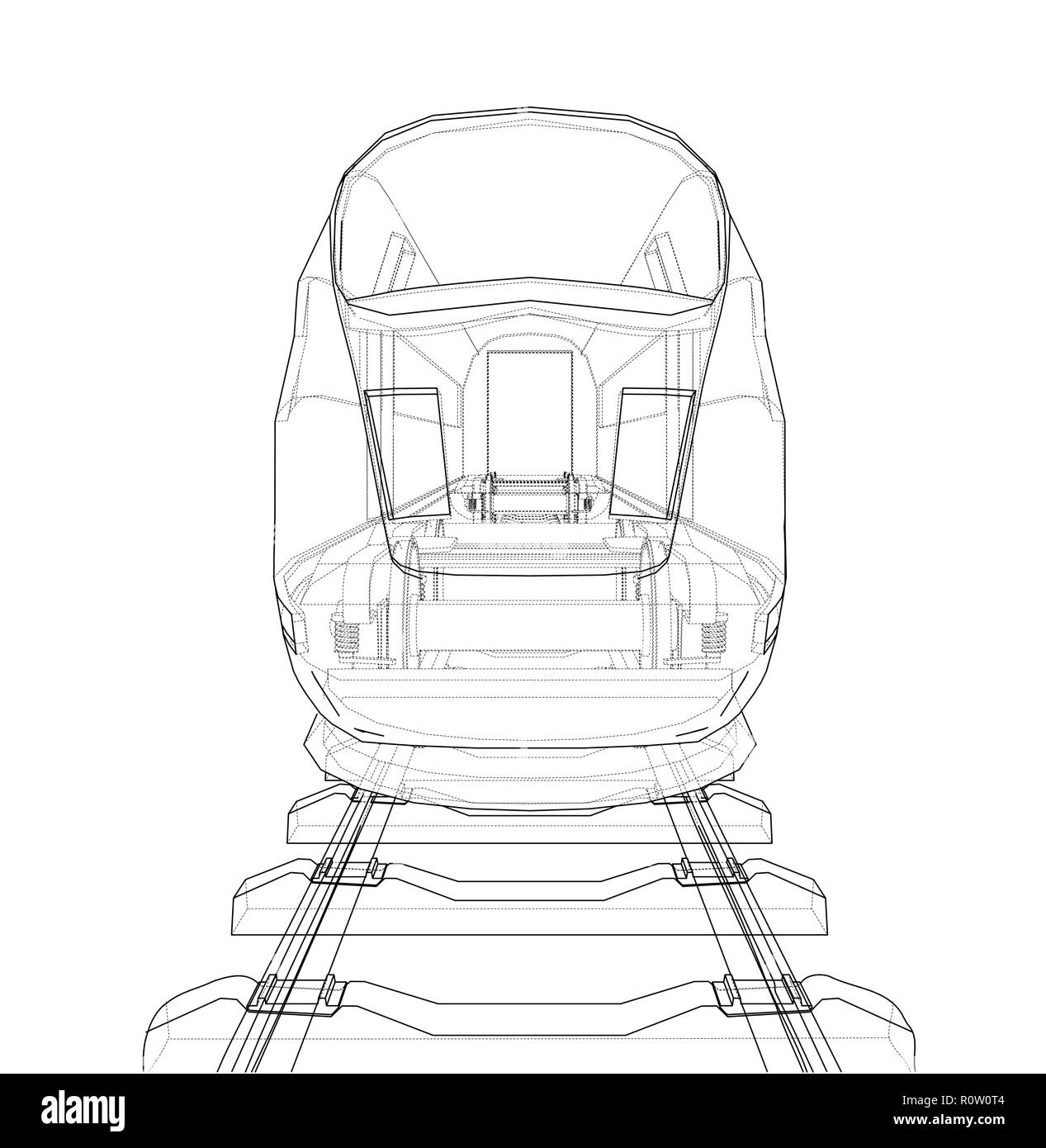 Modern speed train concept. Vector Stock Vector Image & Art - Alamy