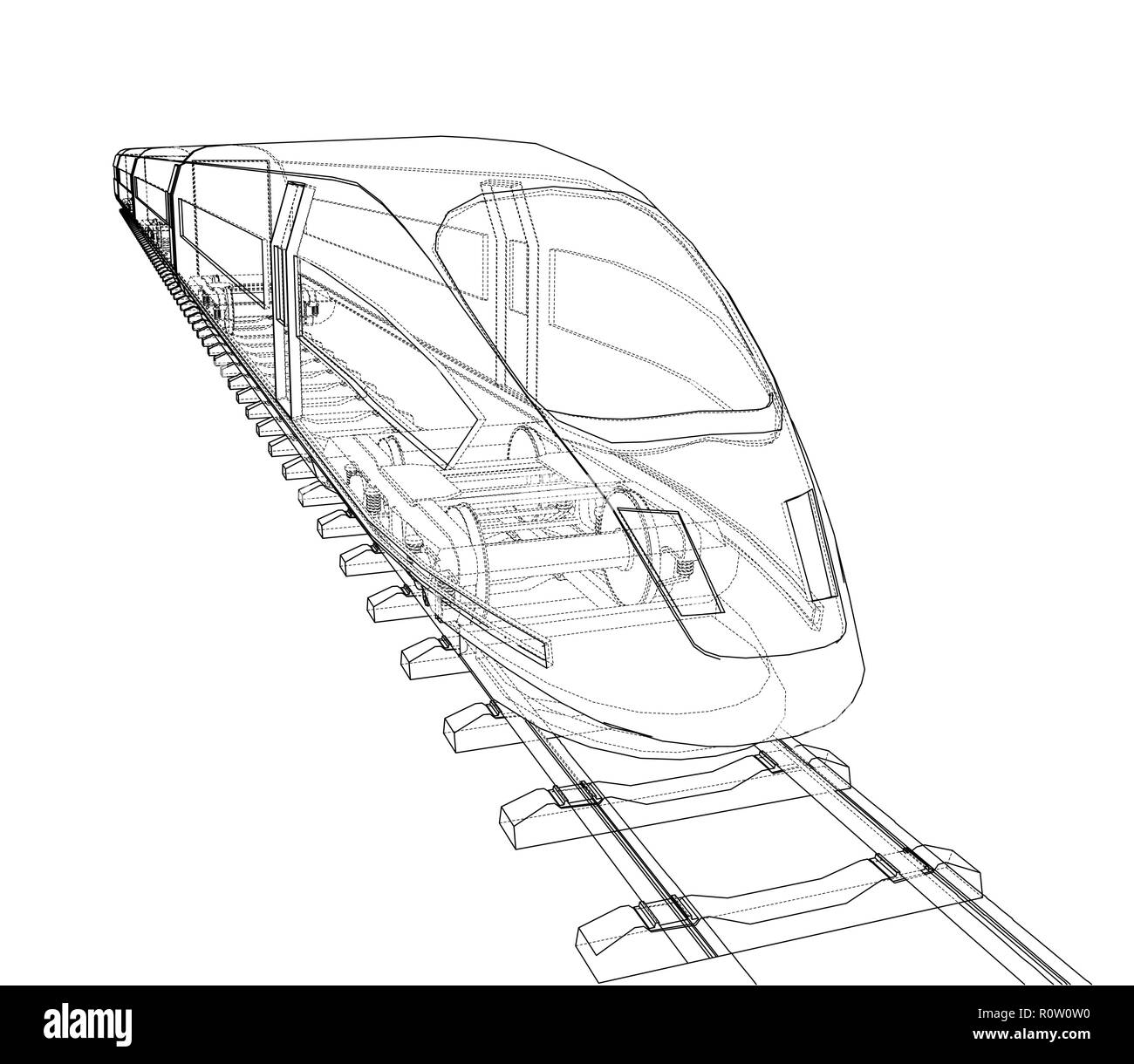 Modern speed train concept. Vector Stock Vector Image & Art - Alamy