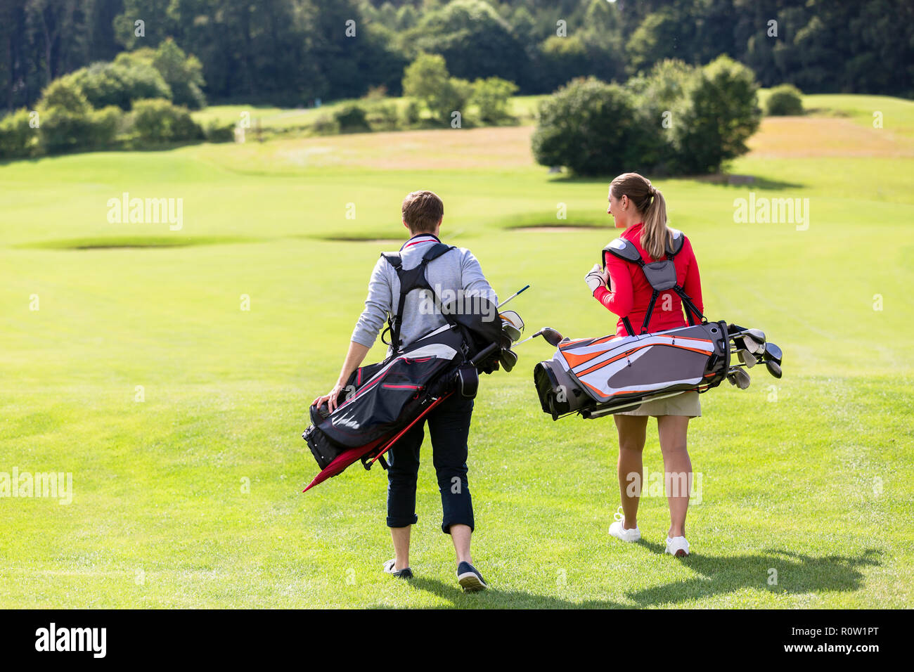 Female golfer rear view hi-res stock photography and images - Alamy