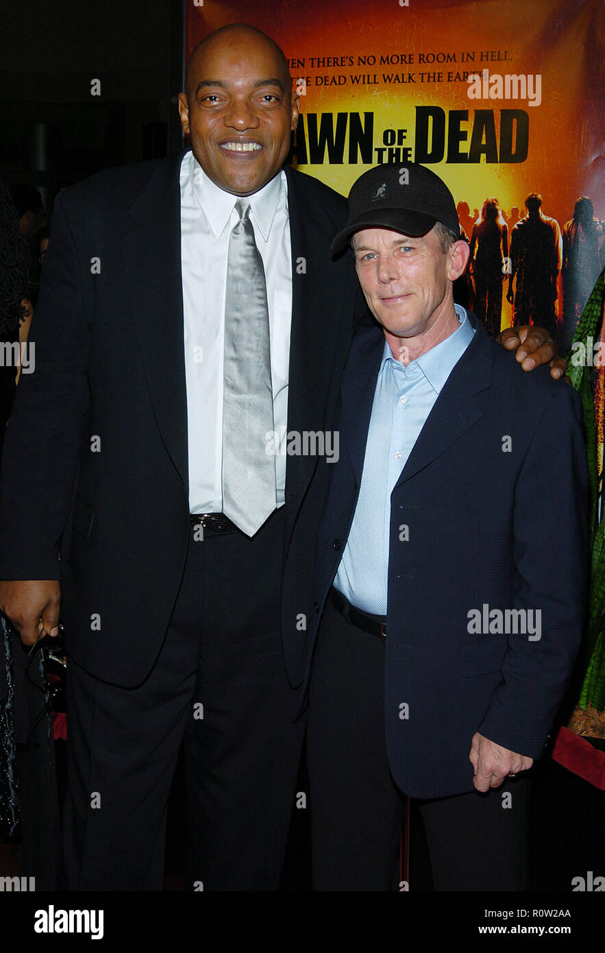 Ken Foree and Scott Reiniger arriving at the Dawn of the Dead Premiere ...
