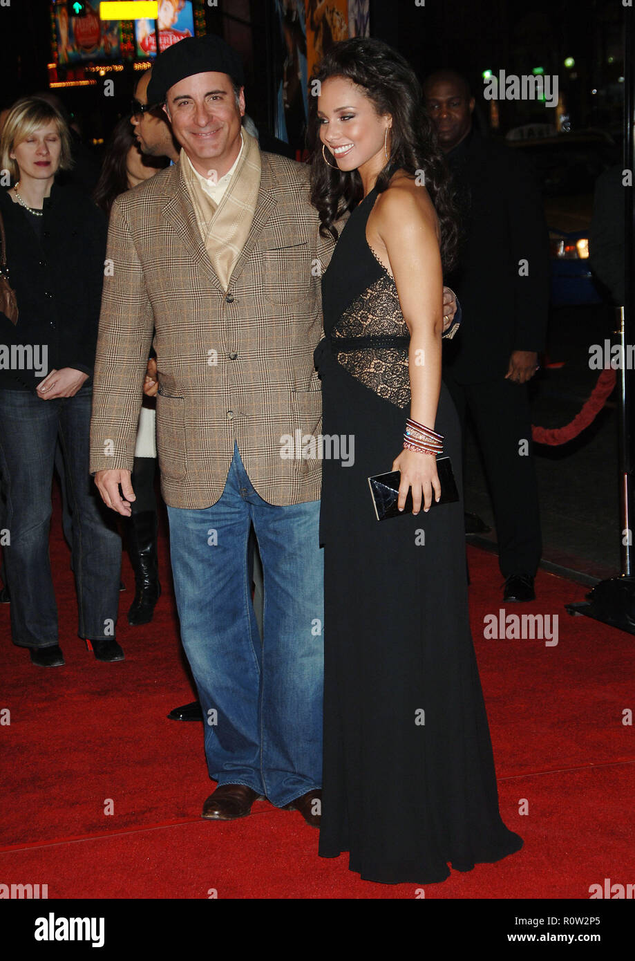 Andy Garcia and Alicia Keys arriving at the Smokin' Aces at the Chinese ...