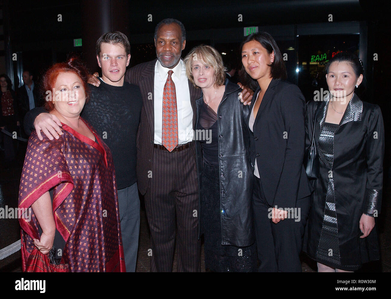 Matt Damon posing Danny Glover, the director Janine Hosking and the ...