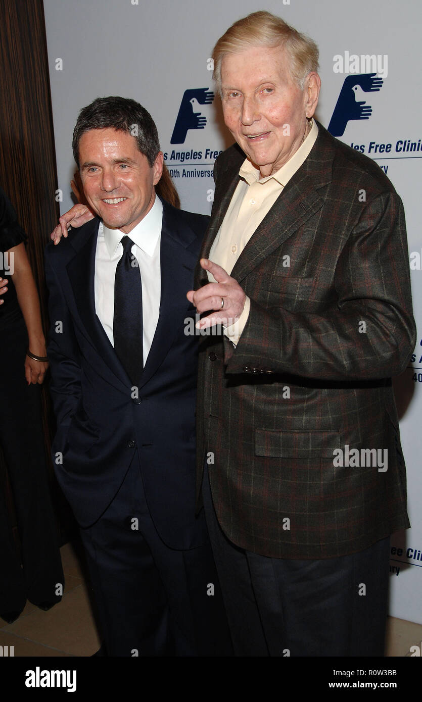 Brad Grey and Sumner Redstone arriving at Los Angeles Free Clinic ...