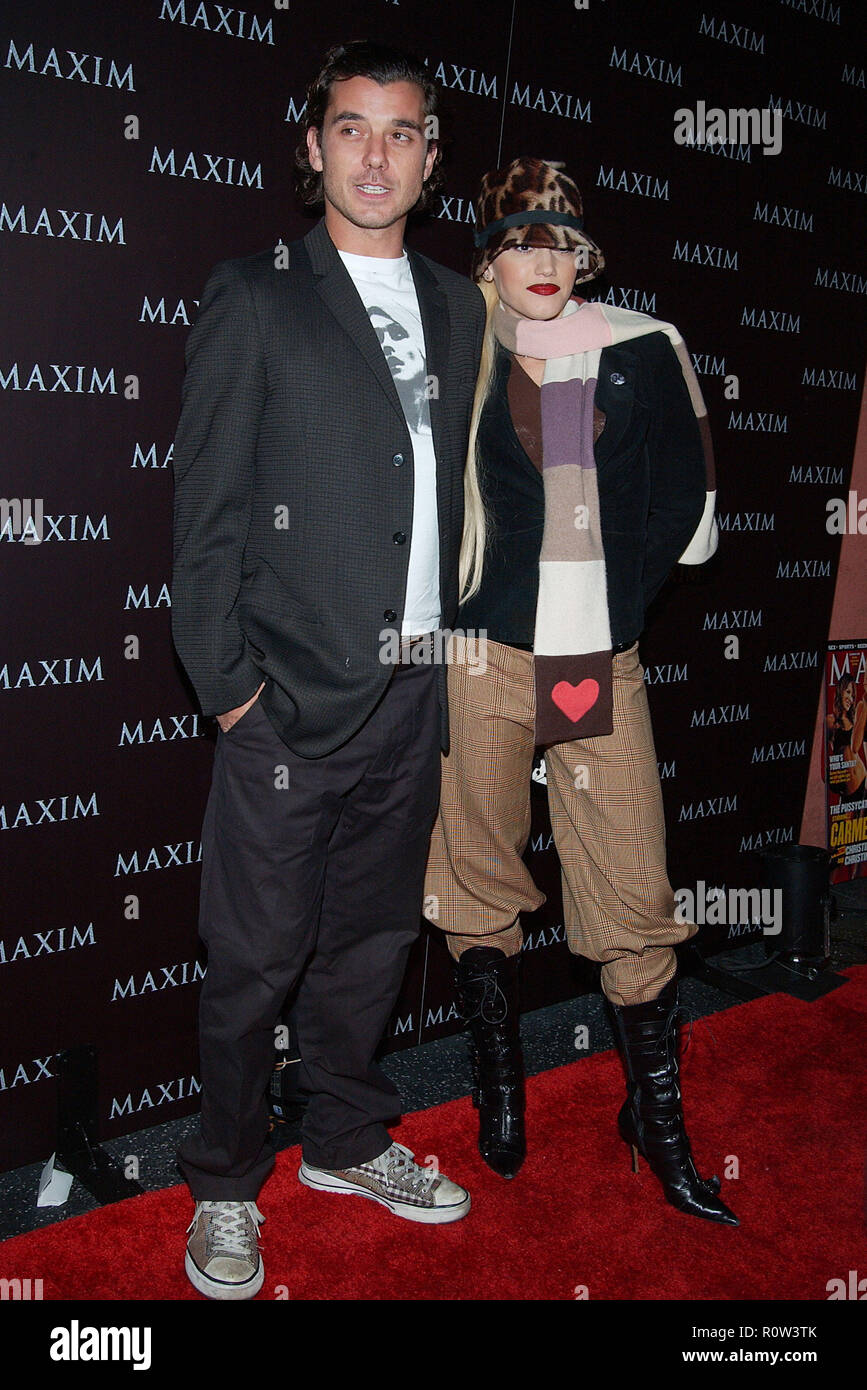 Gwen Stefani and husband Gavin Rossdale arriving at the Maxim Magazine ...