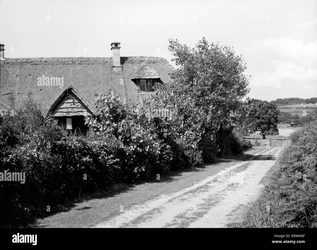Welsh thatched roof cottage hi-res stock photography and images - Alamy