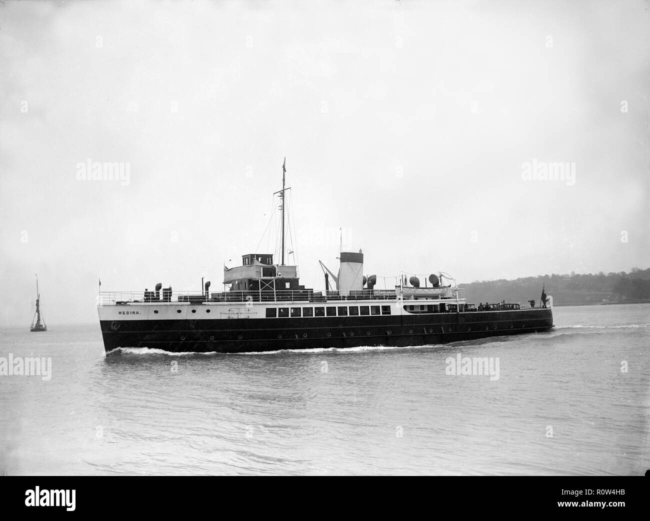 The motor vessel 'Medina' under way, 1932. Creator: Kirk & Sons of ...