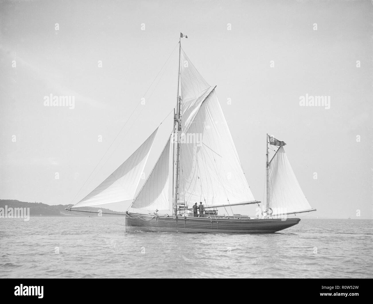 The ketch 'Apache' under sail, 1911. Creator: Kirk & Sons of Cowes ...
