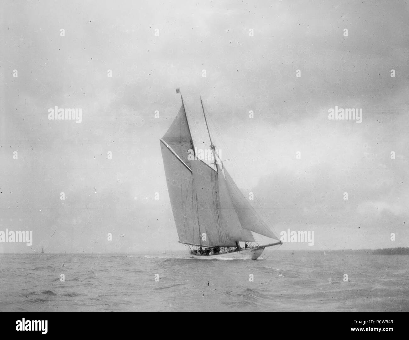 Schooner under sail Black and White Stock Photos & Images - Alamy