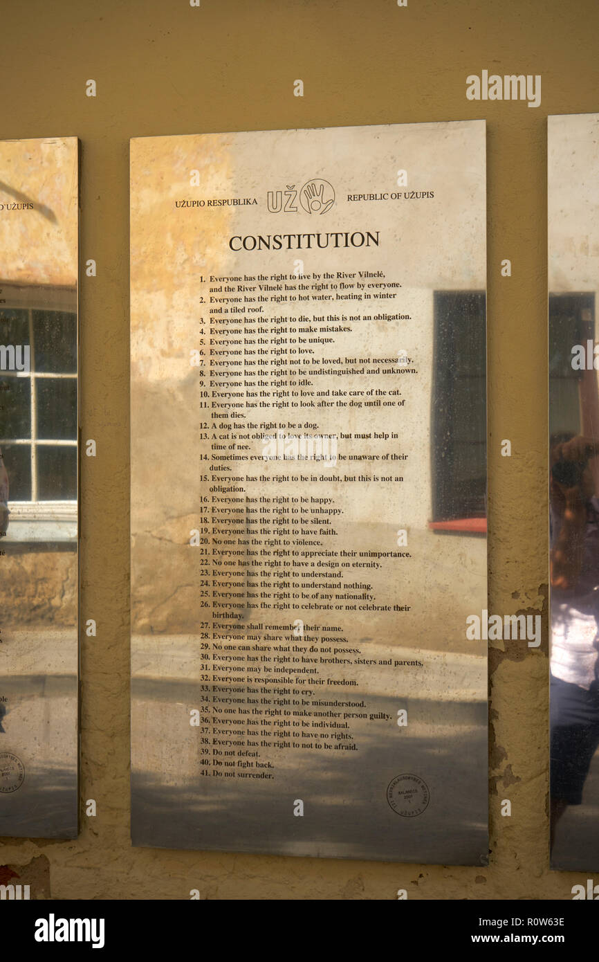 Lithuania uzupio constitution hi-res stock photography and images - Alamy