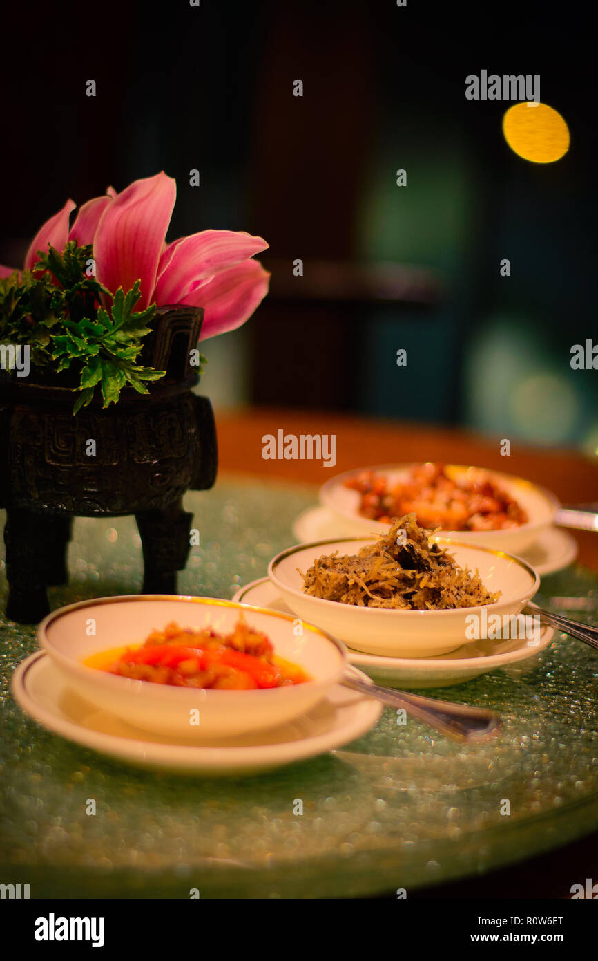 condiments and sauces, appetisers to accompany chinese food Stock Photo ...