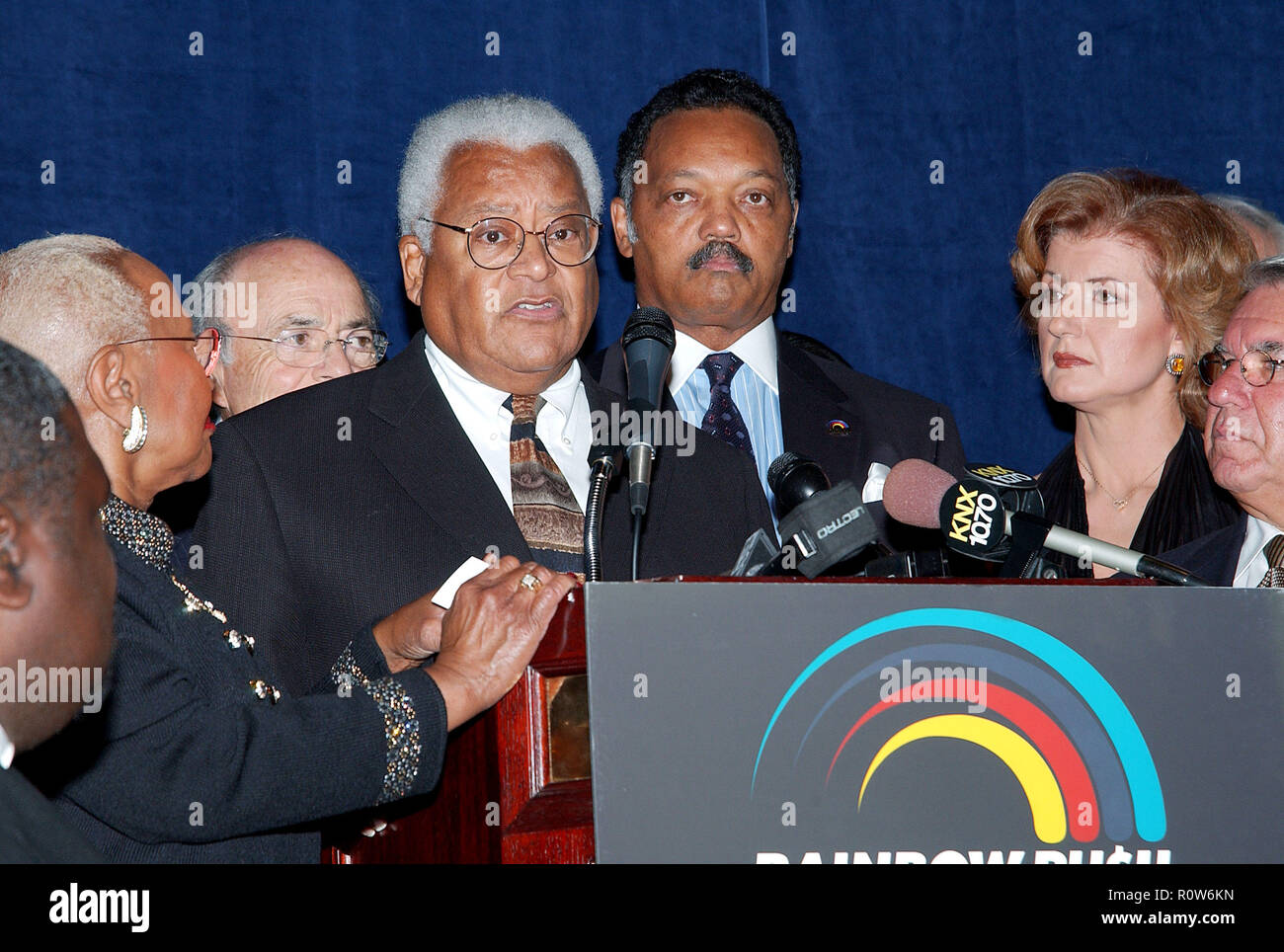Jesse Jackson with members from the "Rainbow/Push Coalition 2002" at ...