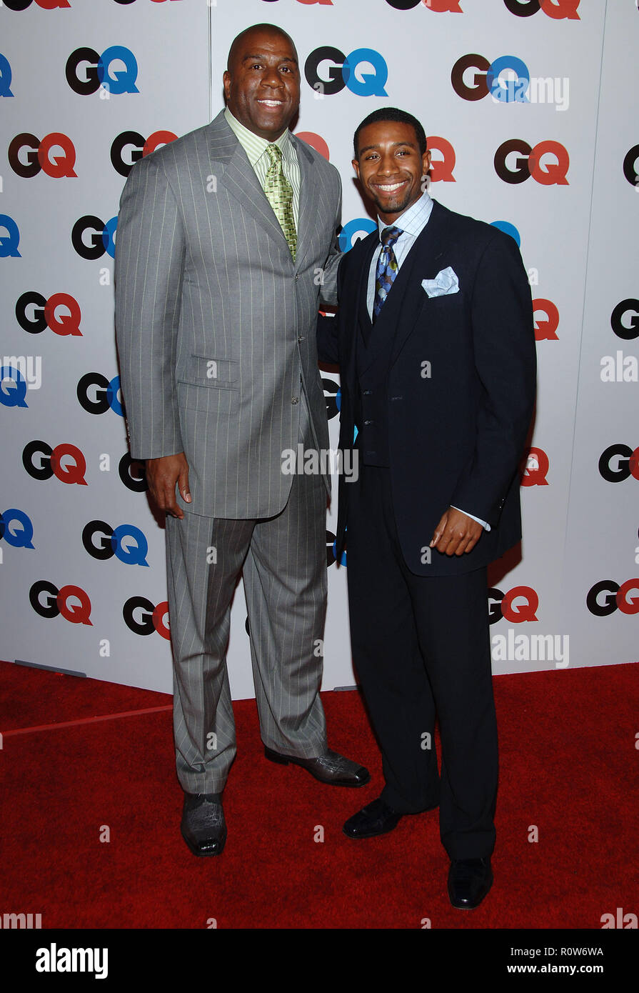 Erwin Johnson and son Andre arriving at the 2006 GQ - Men Of The Year ...