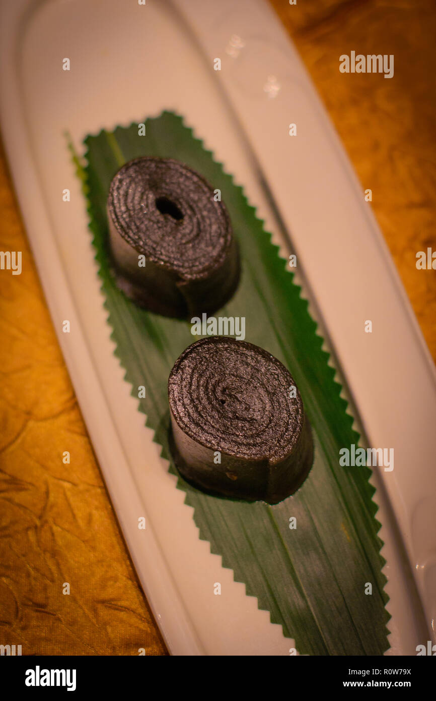 Homemade black sesame rolls Stock Photo - Alamy