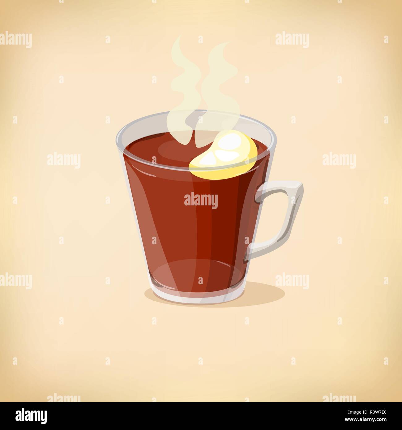 Cartoon Cup of tea. Isolated vector illustration. Can be use for menus ...