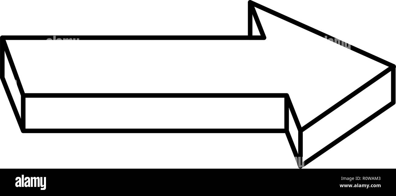 arrow pointing on white background vector illustration Stock Vector ...