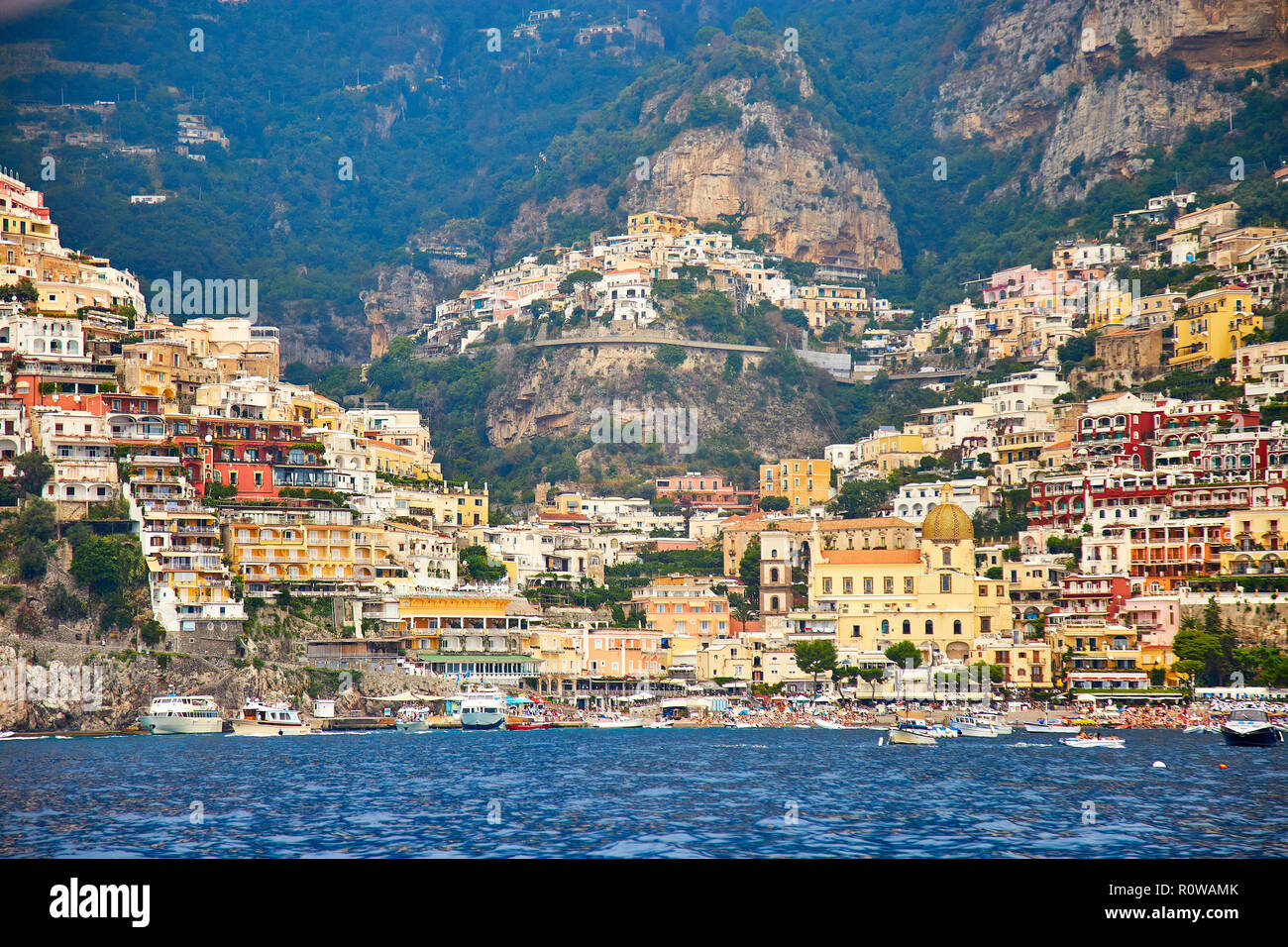 Positano, Amalfi Coast, Campania, Italy. Beautiful View of Positano ...