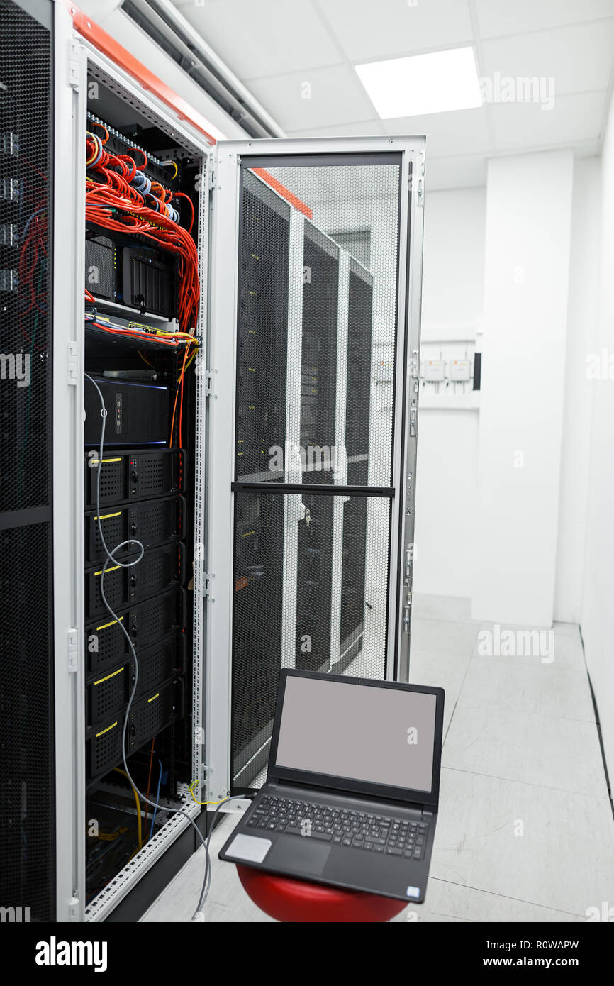 Modern interior of server room, Super Computer Stock Photo - Alamy