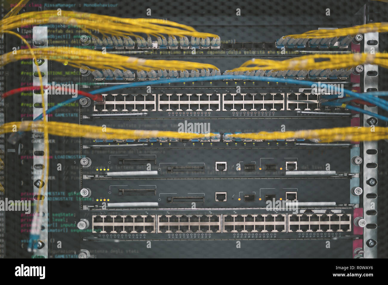 Network switch and ethernet cables,Data Center Concept Stock Photo - Alamy
