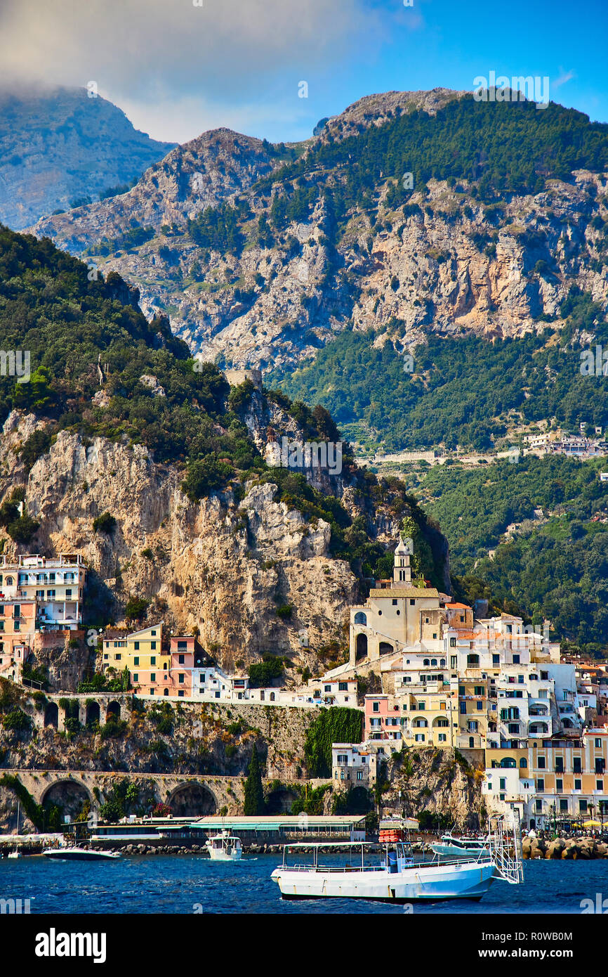 Positano, Amalfi Coast, Campania, Italy. Beautiful View of Positano ...