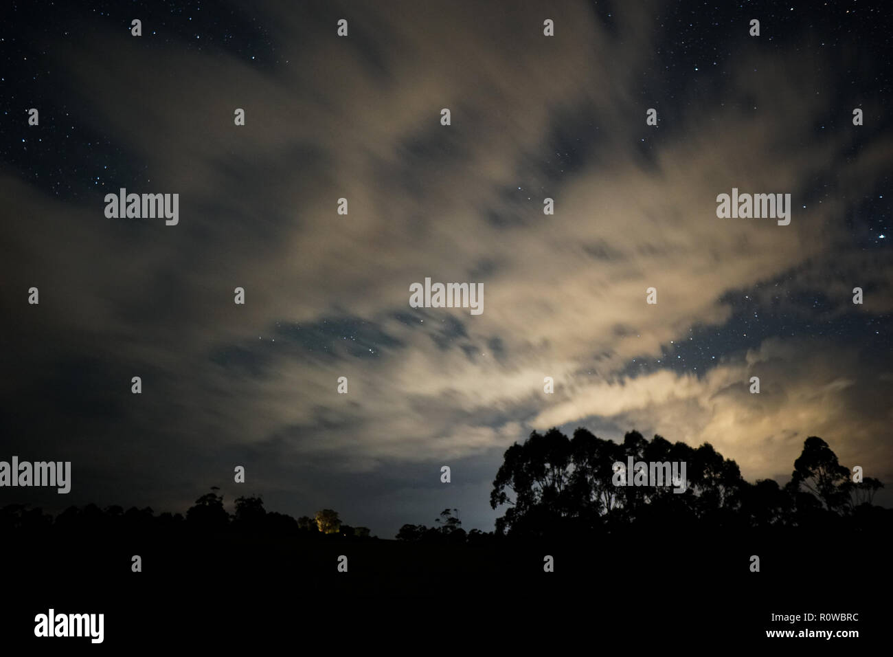 Stormy night, cloud and stars Stock Photo - Alamy