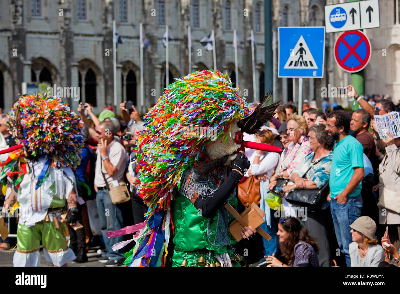 Parade of costumes and traditional masks of Iberia at the XII ...