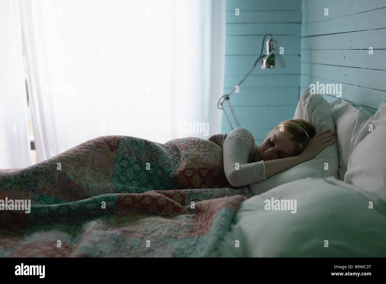 Woman Sleeping In Bed High Resolution Stock Photography and Images - Alamy