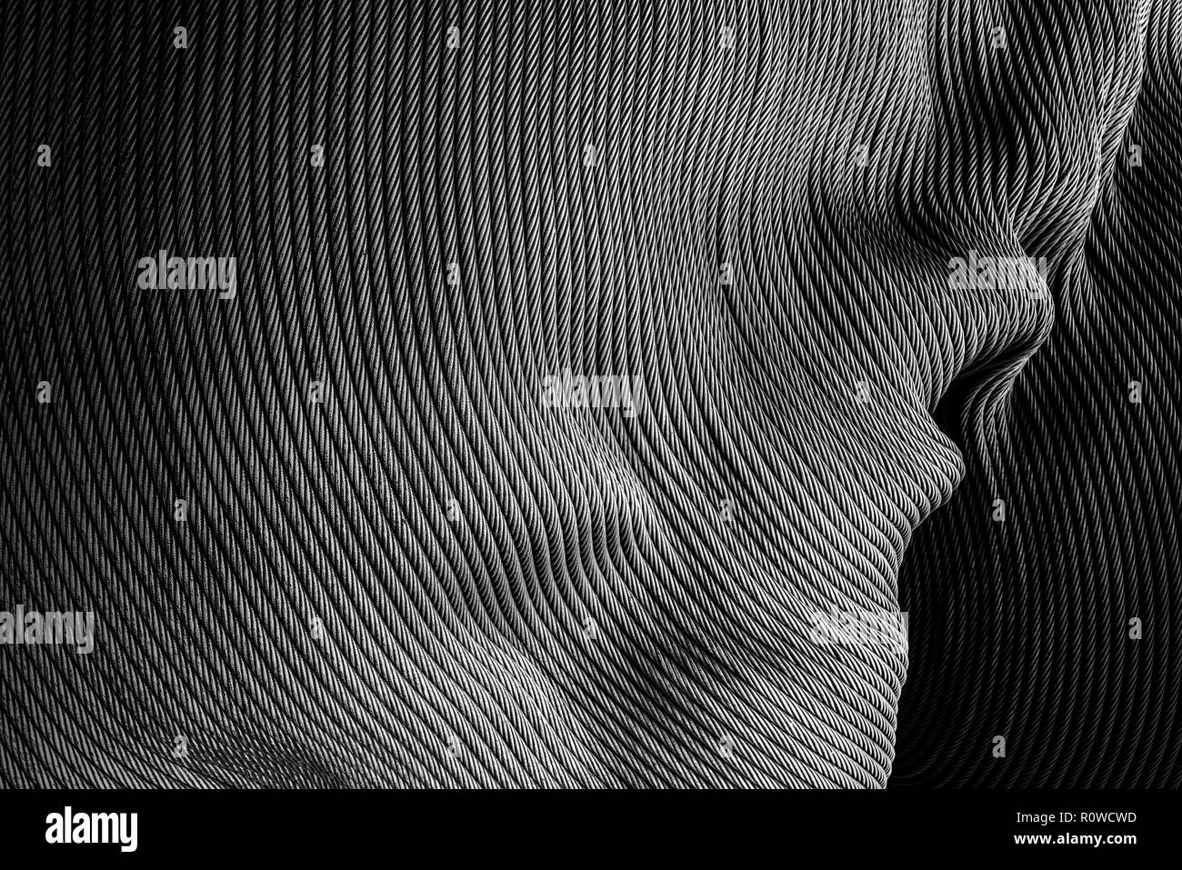 Abstract background from texture of steel bar pattern. Monochrome photo ...