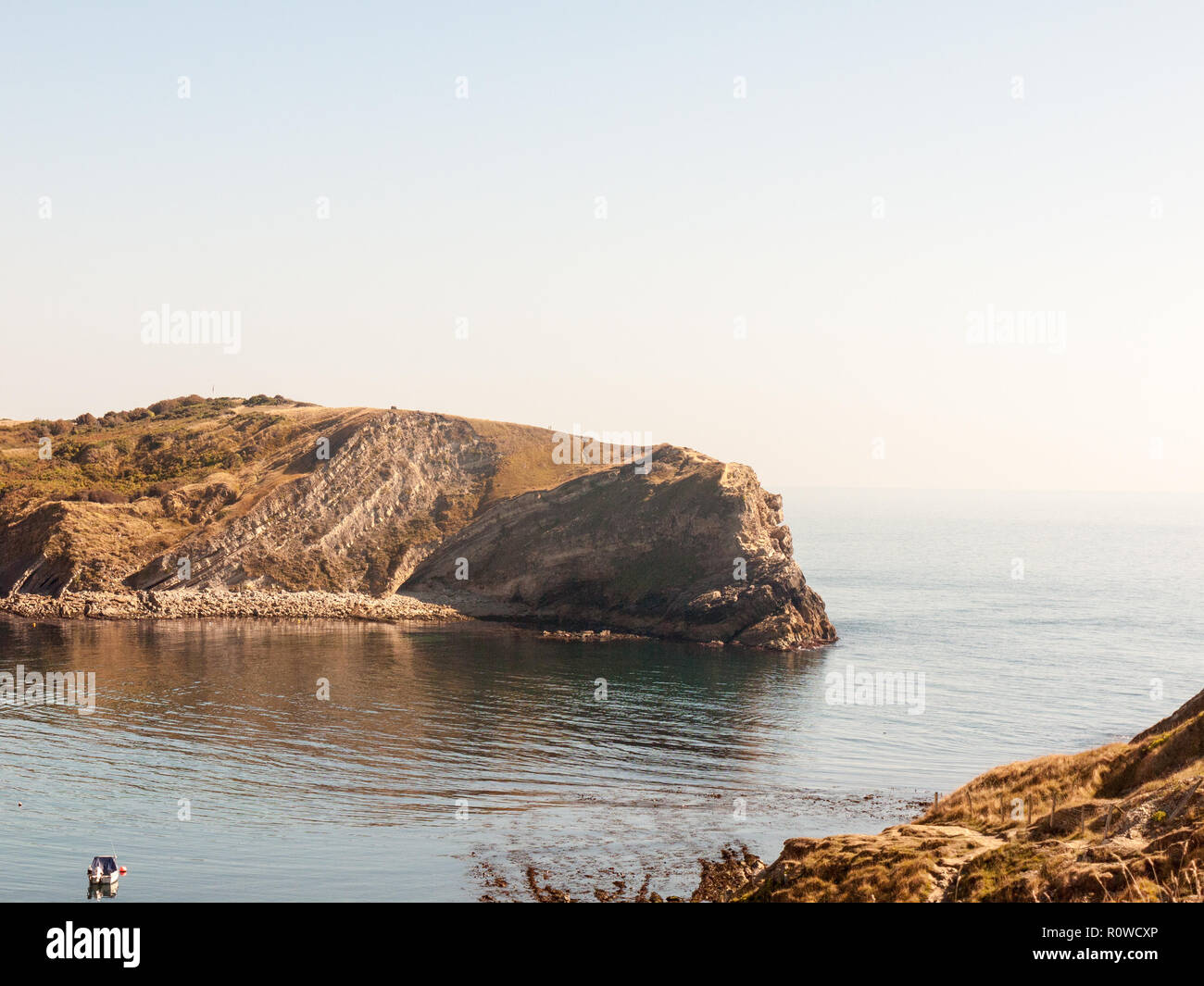 lulworth cove dorset view nature landscape summer day bay beautiful ...