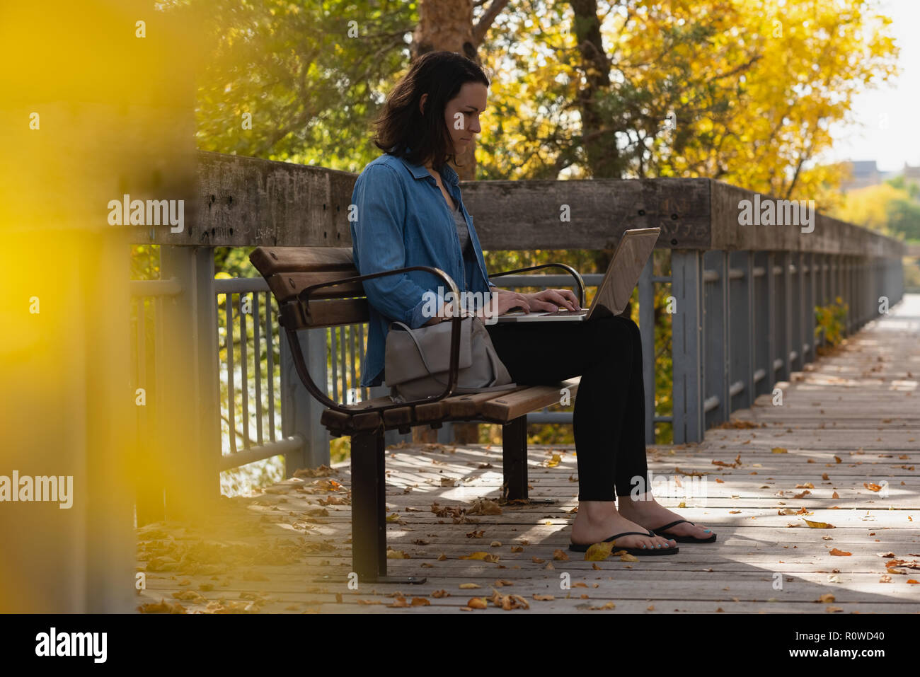 Laptop computer park garden hi-res stock photography and images - Alamy