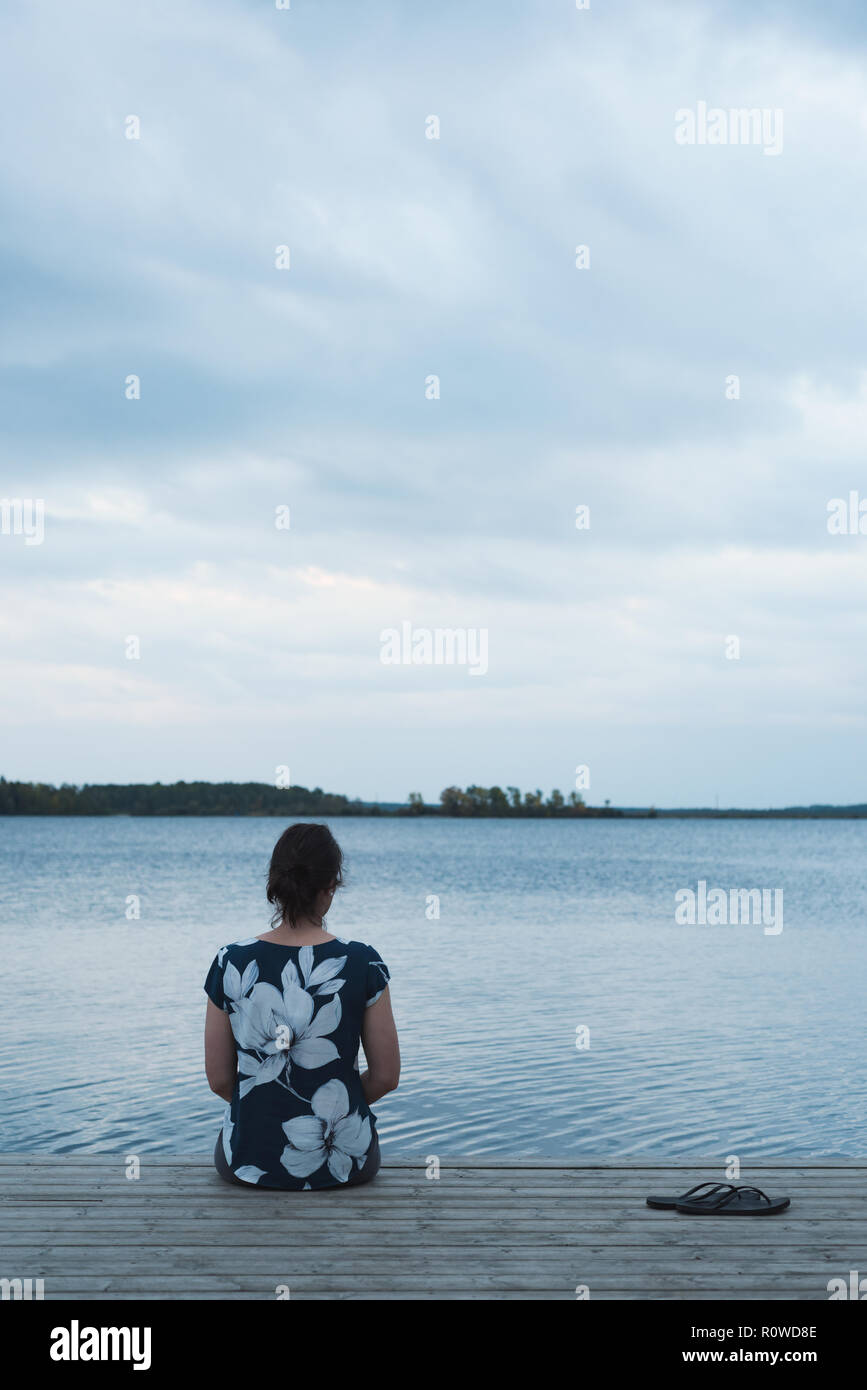 Woman at pier hi-res stock photography and images - Alamy