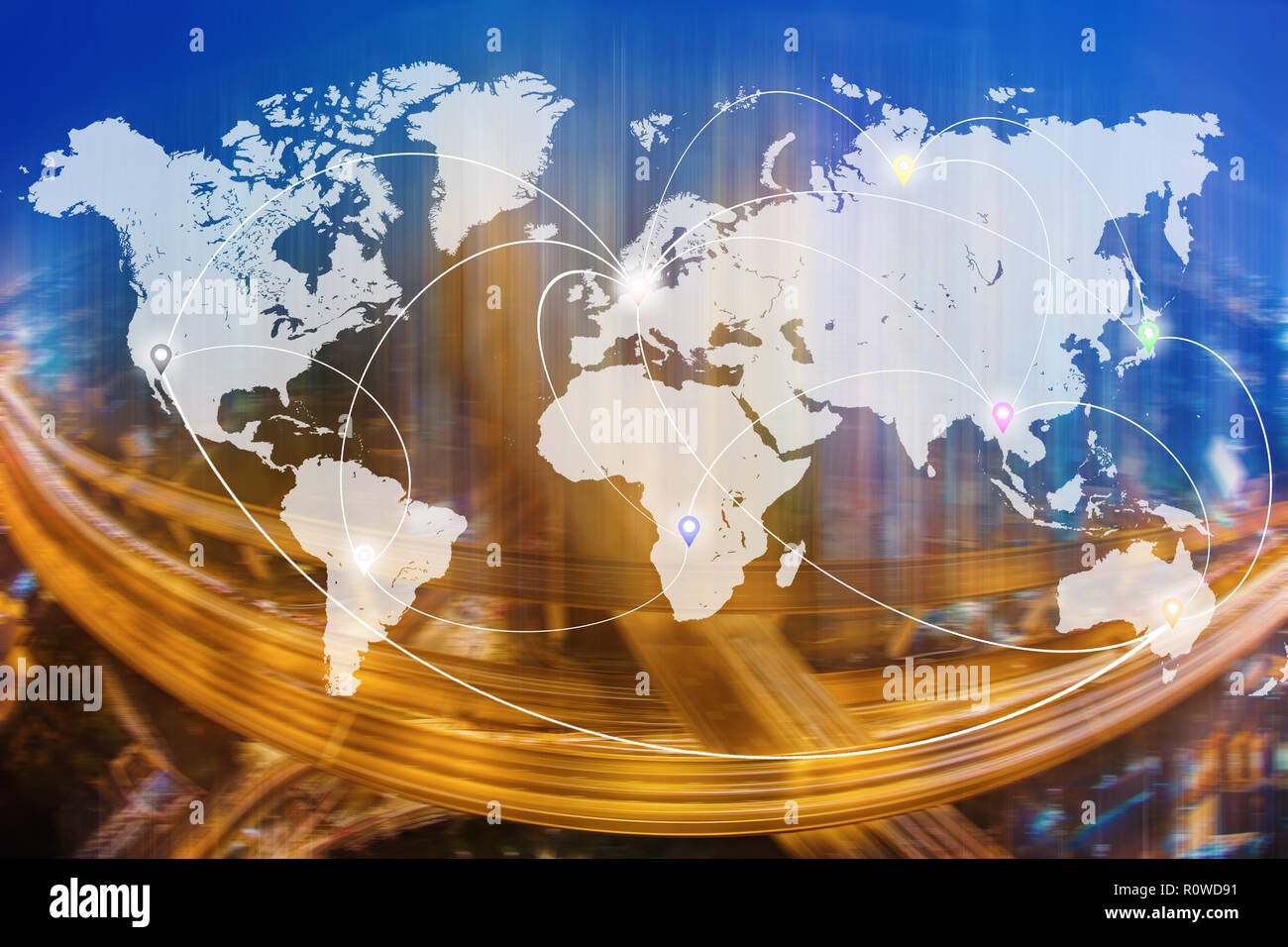 Blurred map background hi-res stock photography and images - Alamy