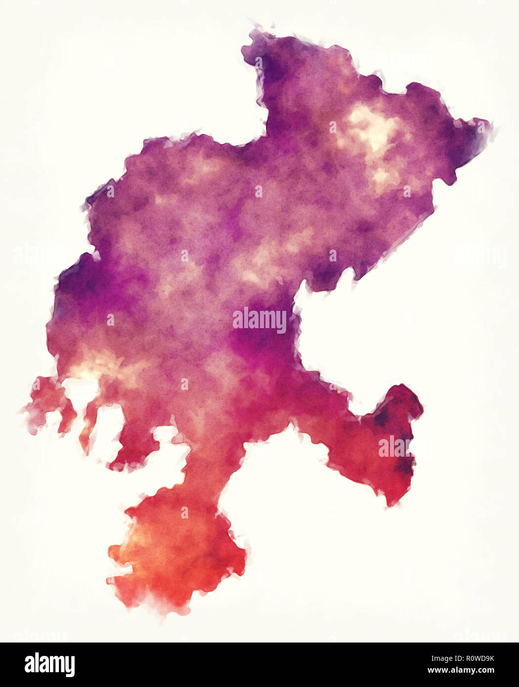 Zacatecas state map of Mexico in front of a white background Stock ...